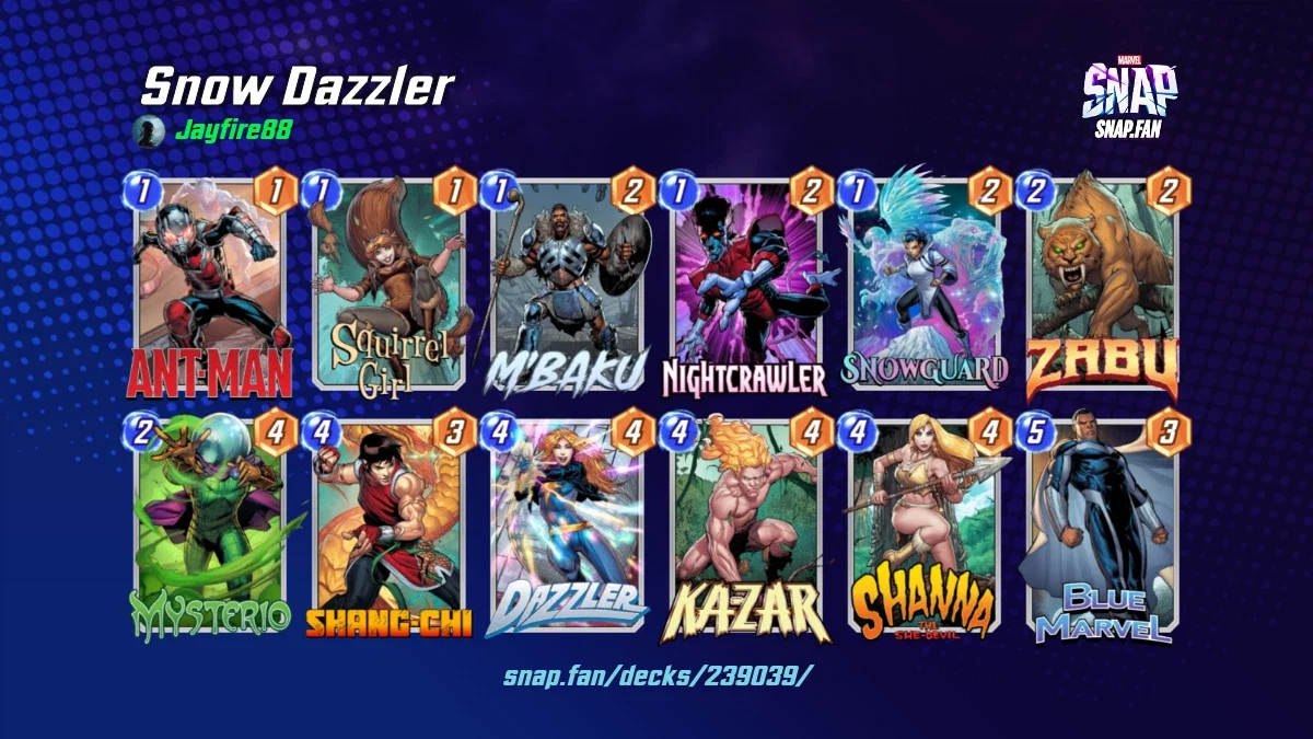 Snow Dazzler by Jayfire88 - Marvel Snap Decks - snap.fan