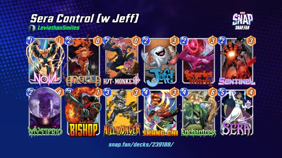 Sera Control (w Jeff) by LeviathanSmiles - Marvel Snap Decks - snap.fan