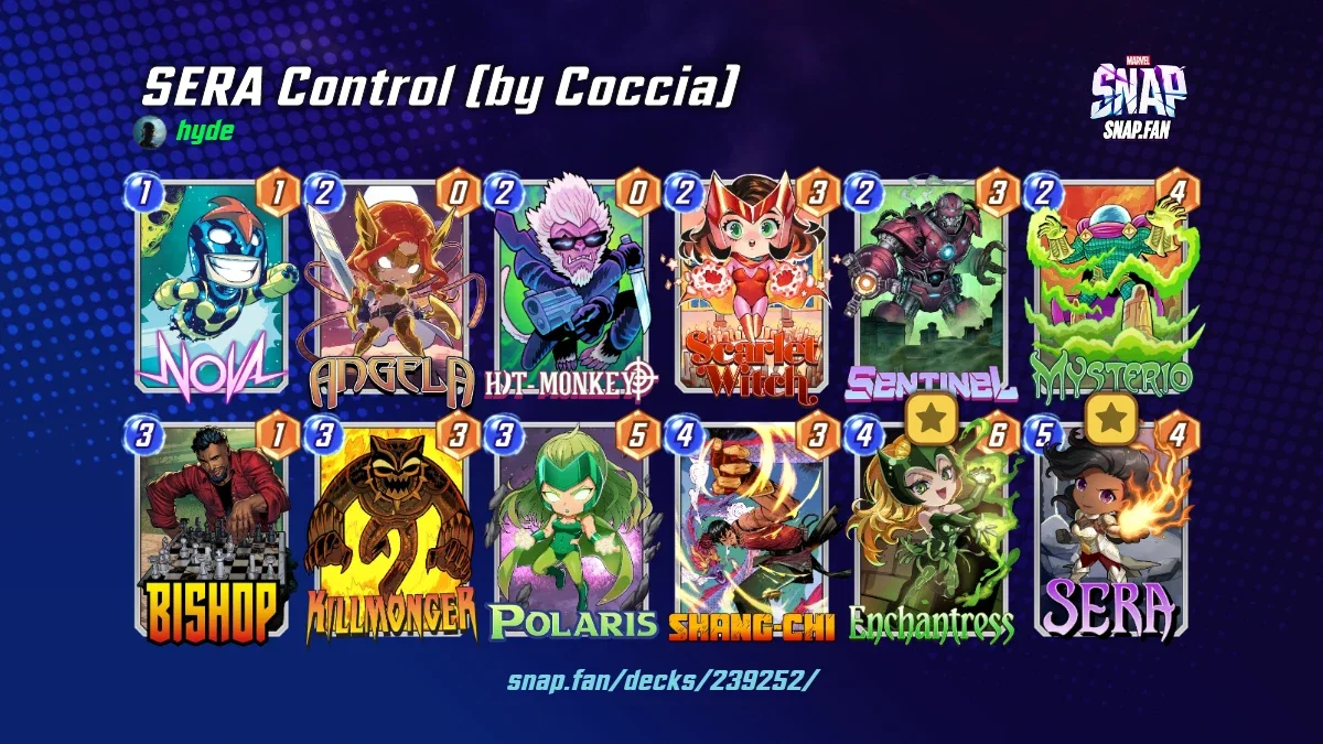 SERA Control (by Coccia) by hyde - Marvel Snap Decks - snap.fan
