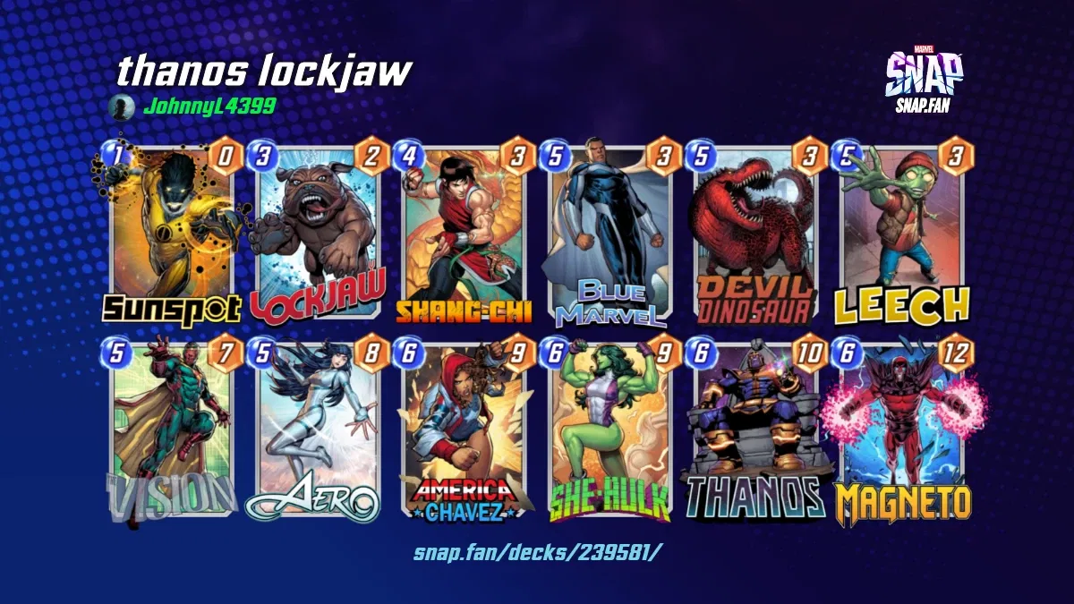 thanos lockjaw by JohnnyL4399 - Marvel Snap Decks - snap.fan