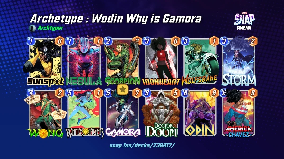 Archetype : Wodin Why is Gamora by Archtyper - Marvel Snap Decks - snap.fan