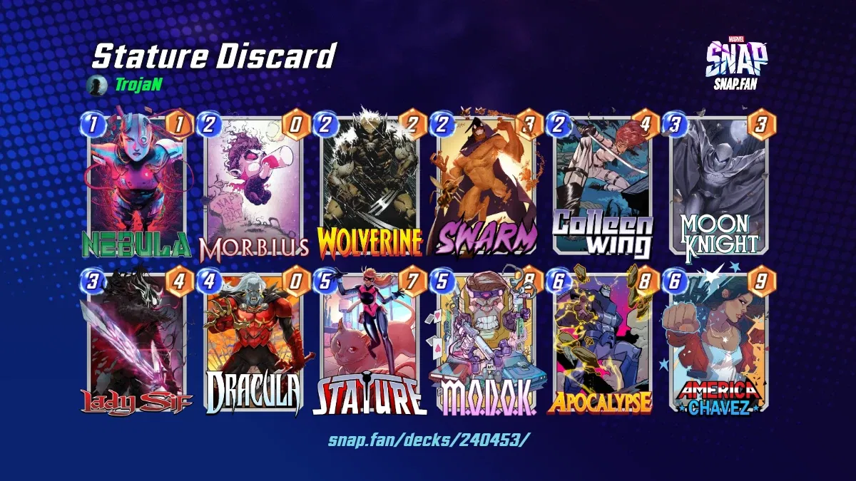 Stature Discard by TrojaN - Marvel Snap Decks - snap.fan