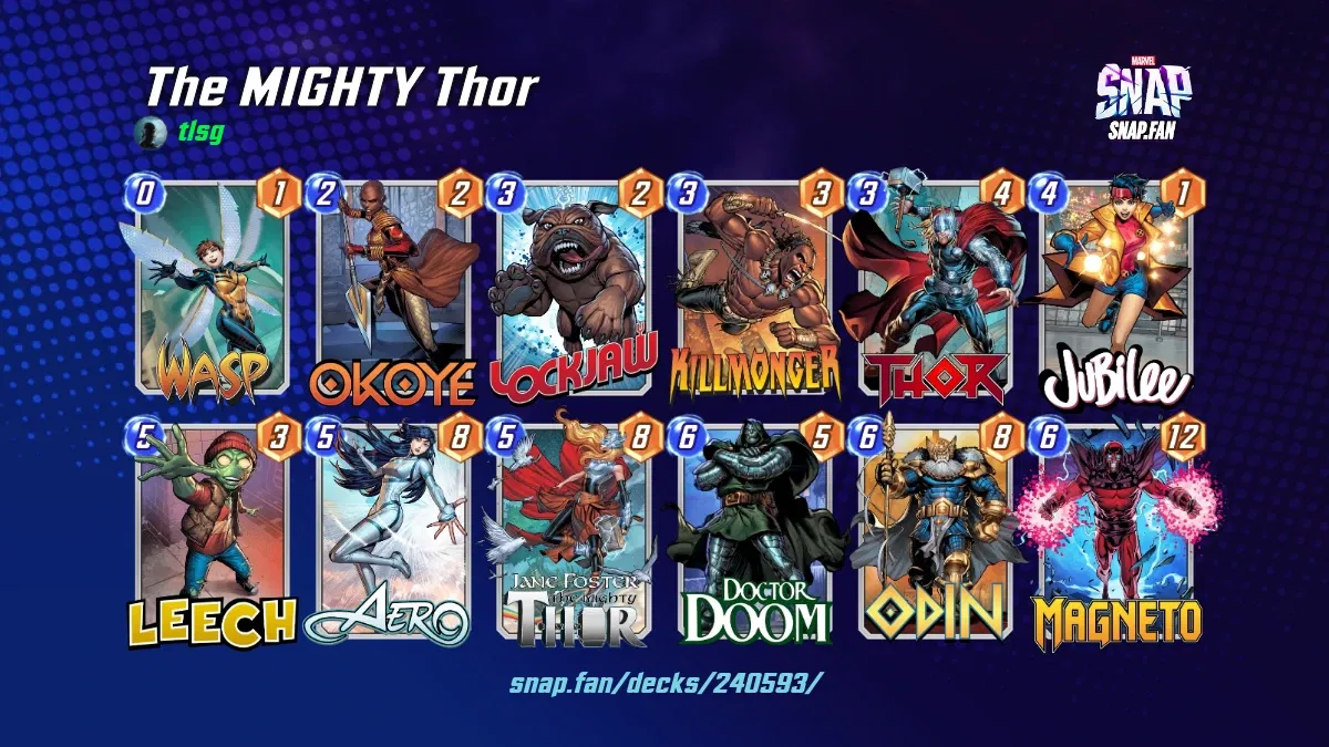 The MIGHTY Thor by tlsg - Marvel Snap Decks - snap.fan