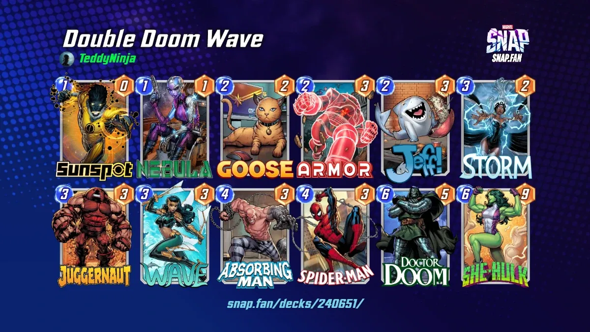 Double Doom Wave by TeddyNinja - Marvel Snap Decks - snap.fan
