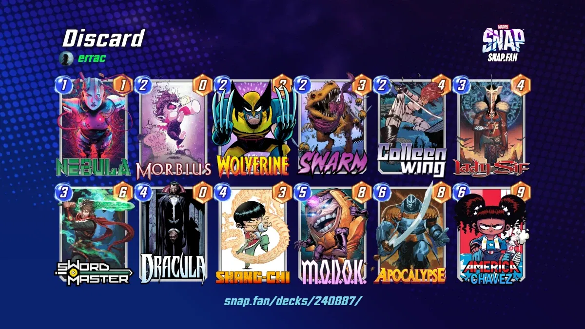 Discard by errac - Marvel Snap Decks - snap.fan