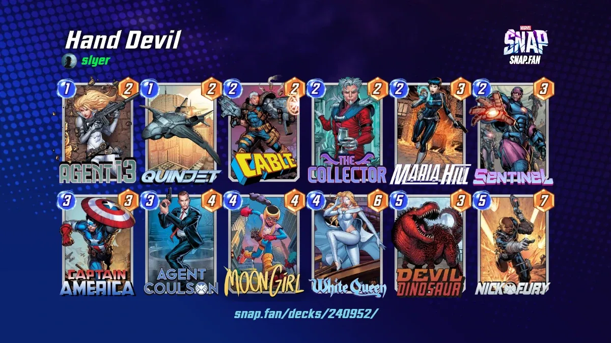 Hand Devil by slyer - Marvel Snap Decks - snap.fan