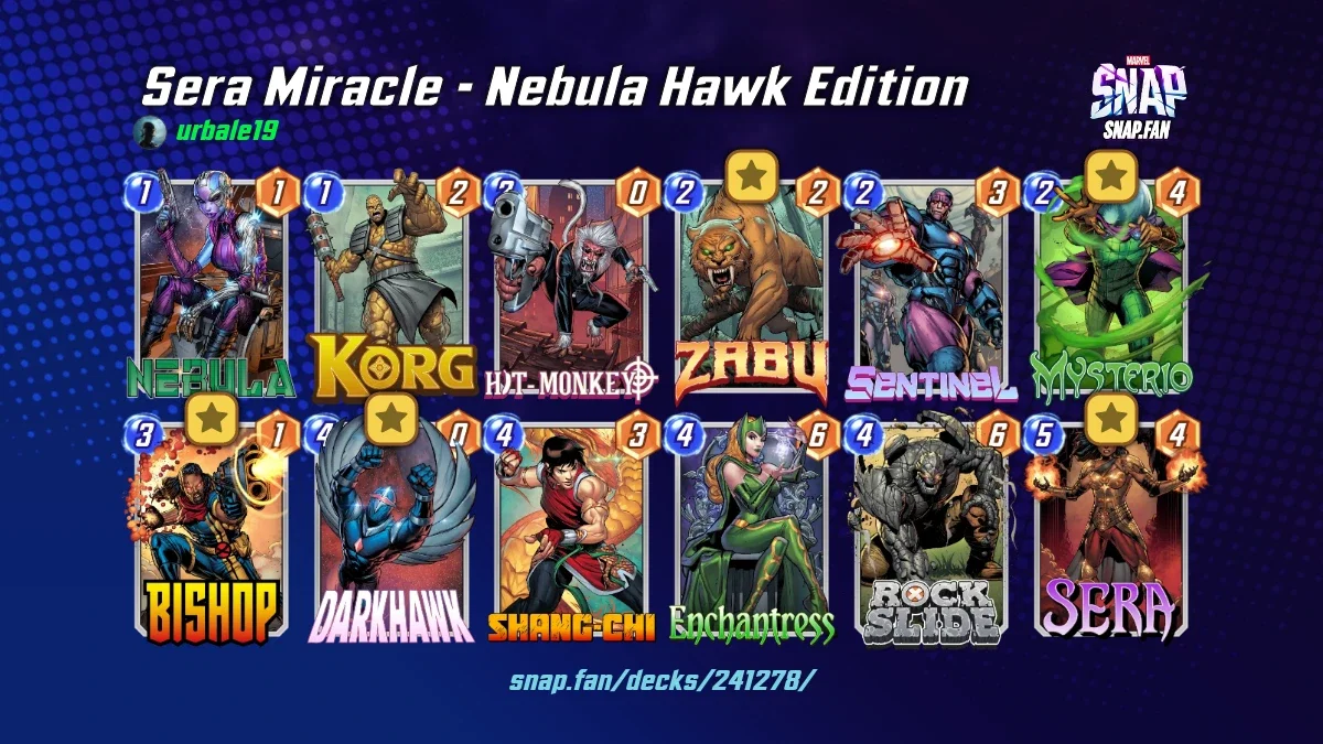 Sera Miracle - Nebula Hawk Edition by urbale19 - Marvel Snap Decks ...