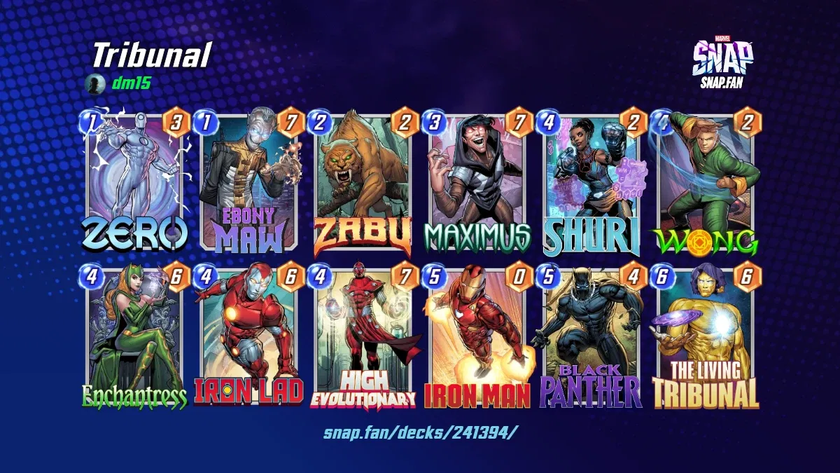 Tribunal by dm15 - Marvel Snap Decks - snap.fan