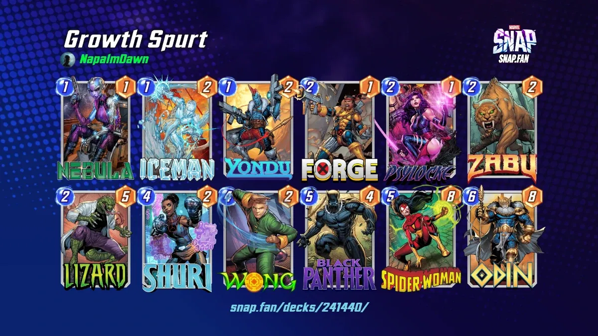 Growth Spurt by NapalmDawn - Marvel Snap Decks - snap.fan