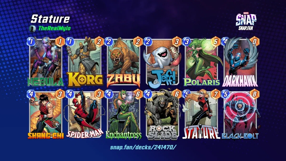 Stature by TheRealMylo - Marvel Snap Decks - snap.fan