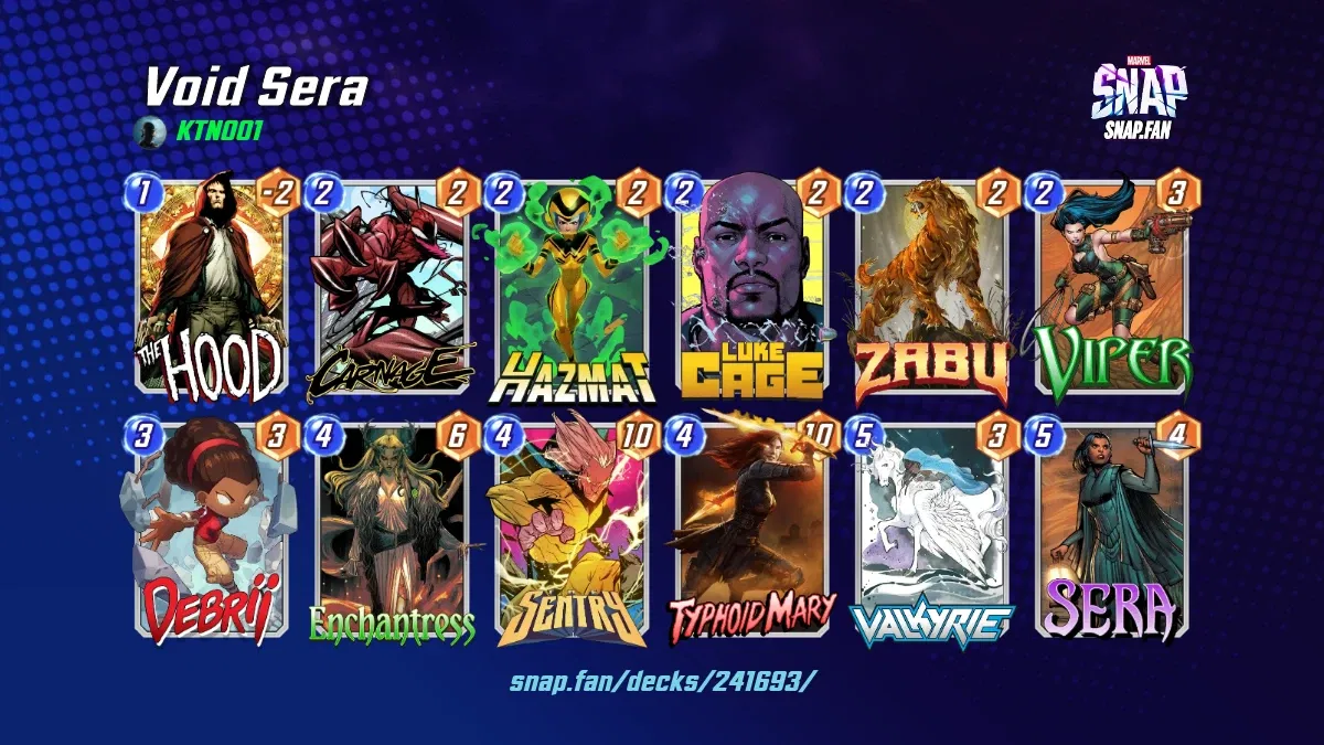 Void Sera by KTNO01 - Marvel Snap Decks - snap.fan