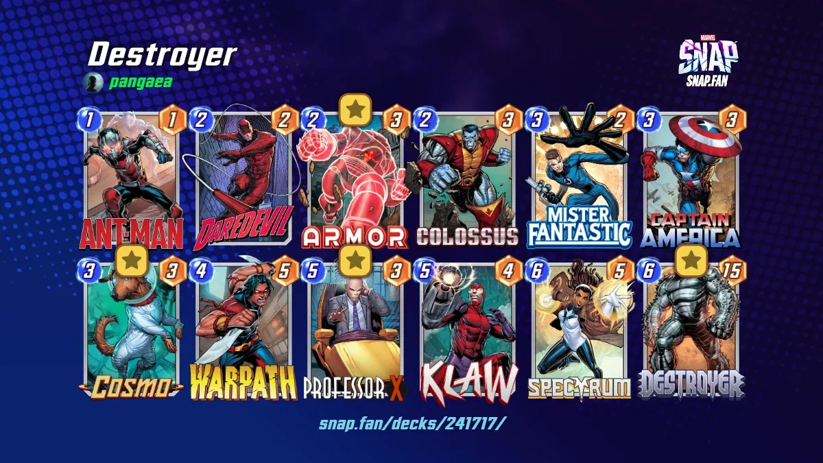 Destroyer by pangaea - Marvel Snap Decks - snap.fan