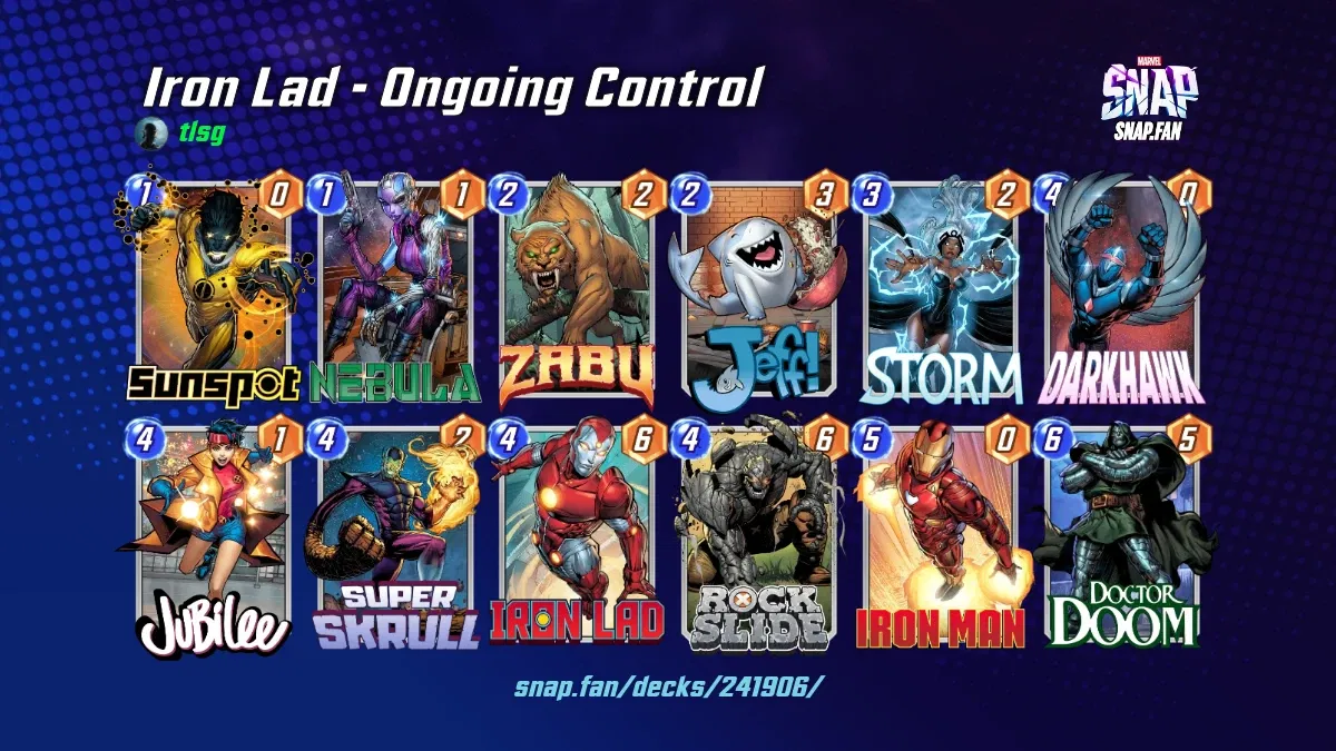 Iron Lad - Ongoing Control by tlsg - Marvel Snap Decks - snap.fan