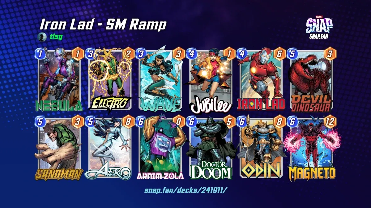 Iron Lad - SM Ramp by tlsg - Marvel Snap Decks - snap.fan