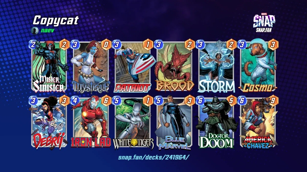 Copycat by naev - Marvel Snap Decks - snap.fan