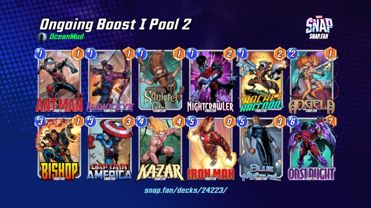 Ongoing Boost | Pool 2 by OceanMud - Marvel Snap Decks - snap.fan
