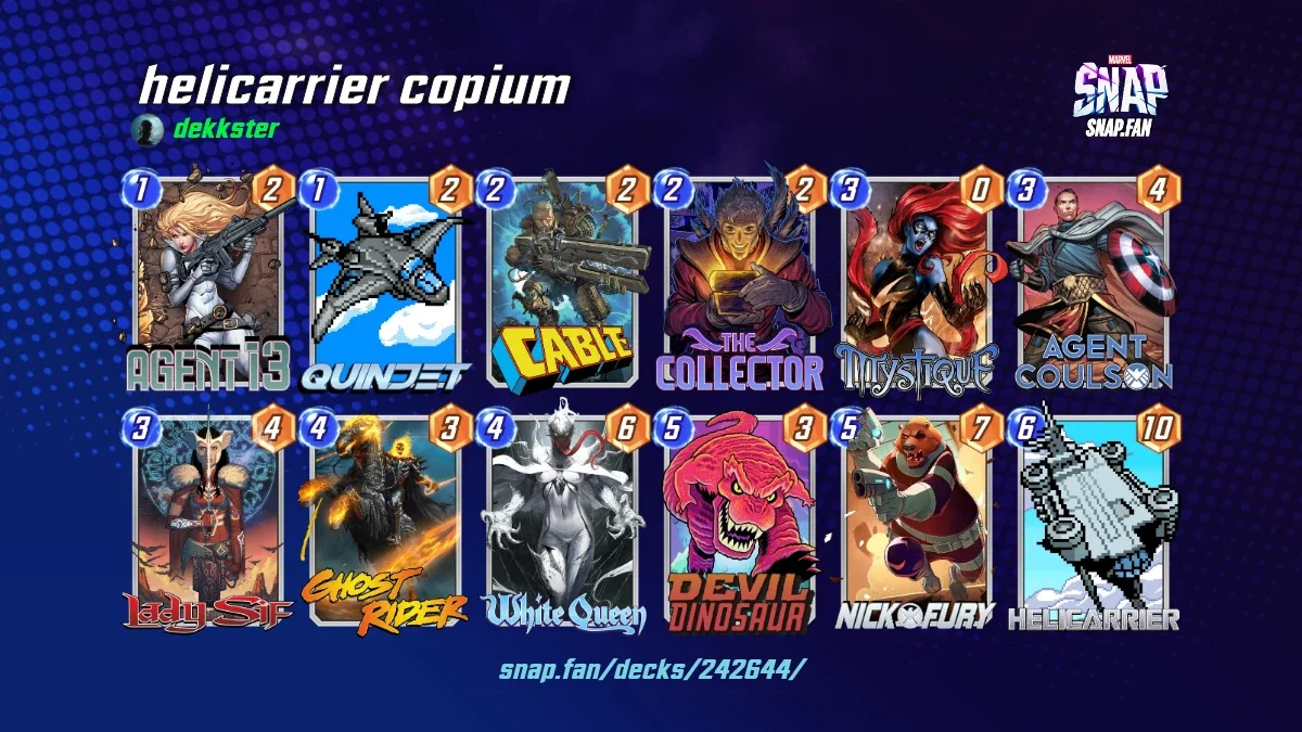helicarrier copium by dekkster - Marvel Snap Decks - snap.fan