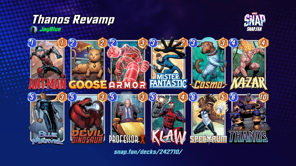 Thanos Revamp by JayBlue - Marvel Snap Decks - snap.fan