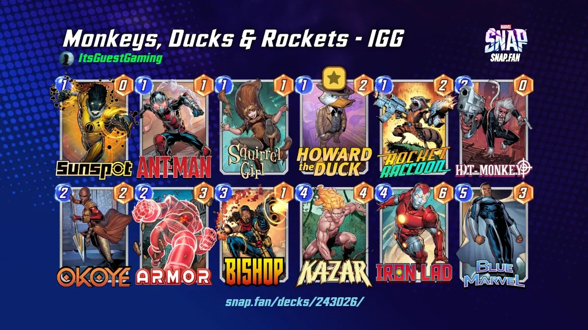 Monkeys, Ducks & Rockets - IGG by ItsGuestGaming - Marvel Snap Decks ...