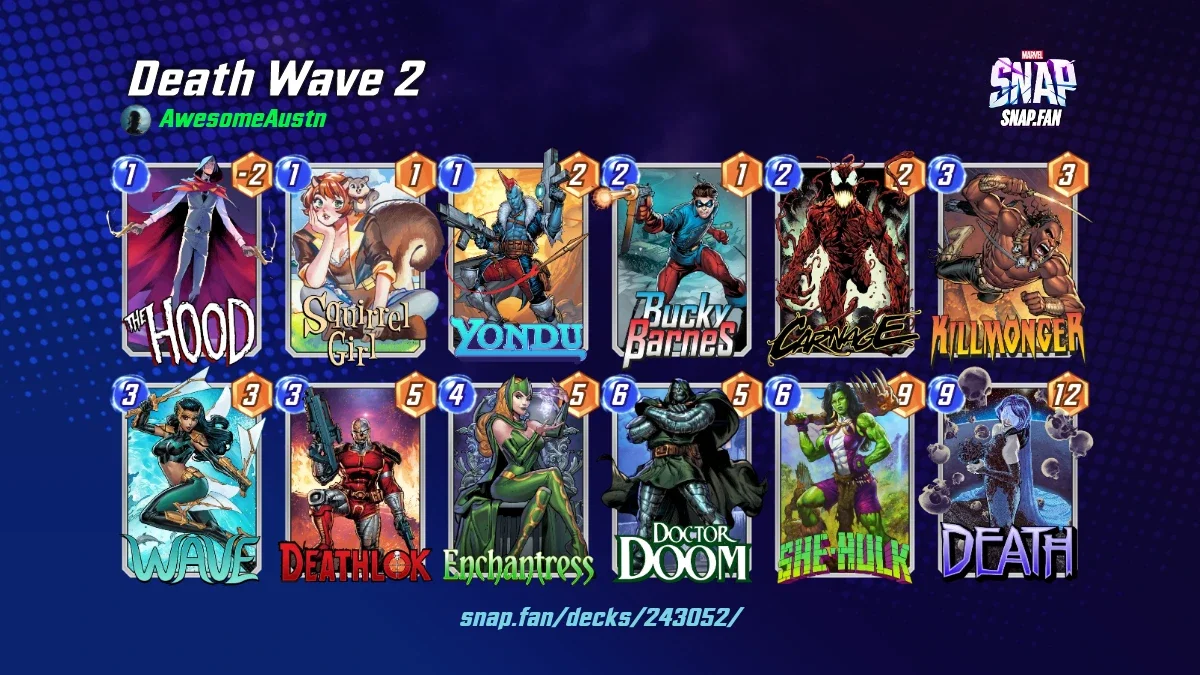 Death Wave 2 by AwesomeAustn - Marvel Snap Decks - snap.fan