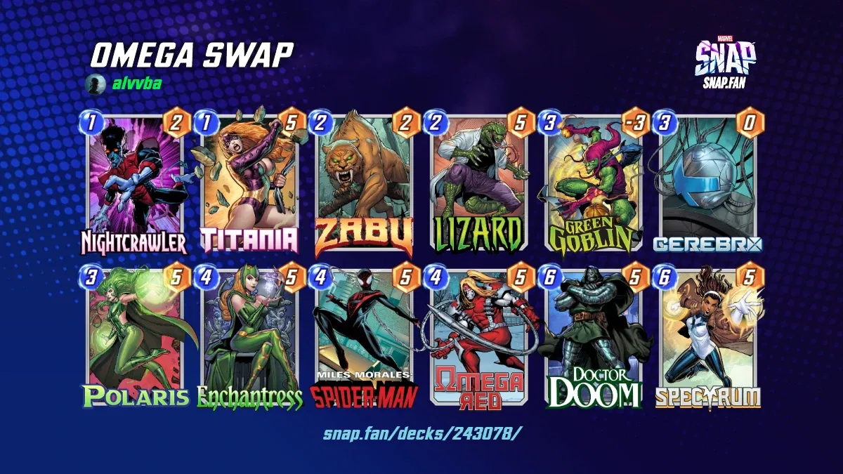 OMEGA SWAP by alvvba - Marvel Snap Decks - snap.fan