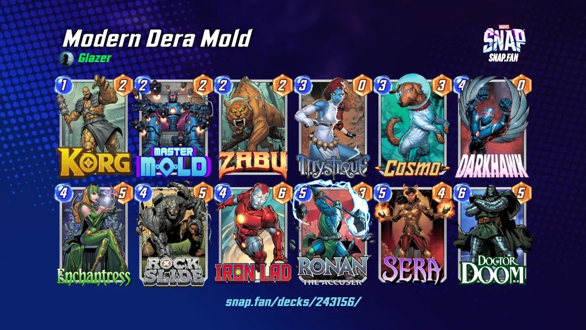 Modern Dera Mold by Glazer - Marvel Snap Decks - snap.fan