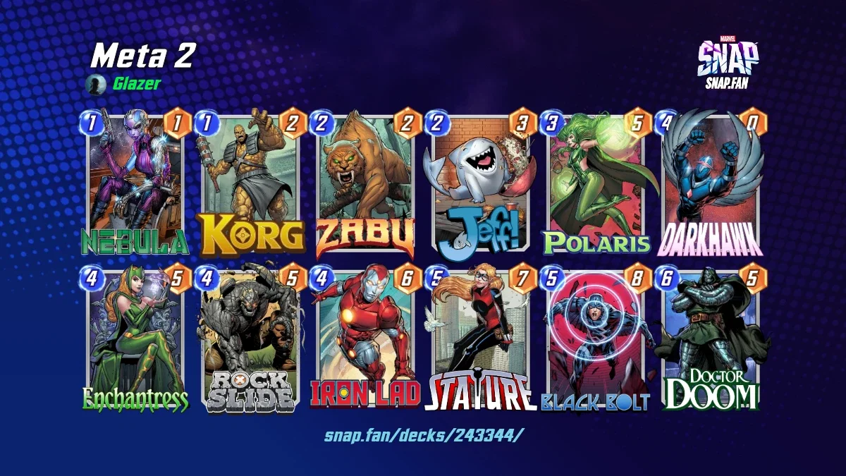 Meta 2 by Glazer - Marvel Snap Decks - snap.fan