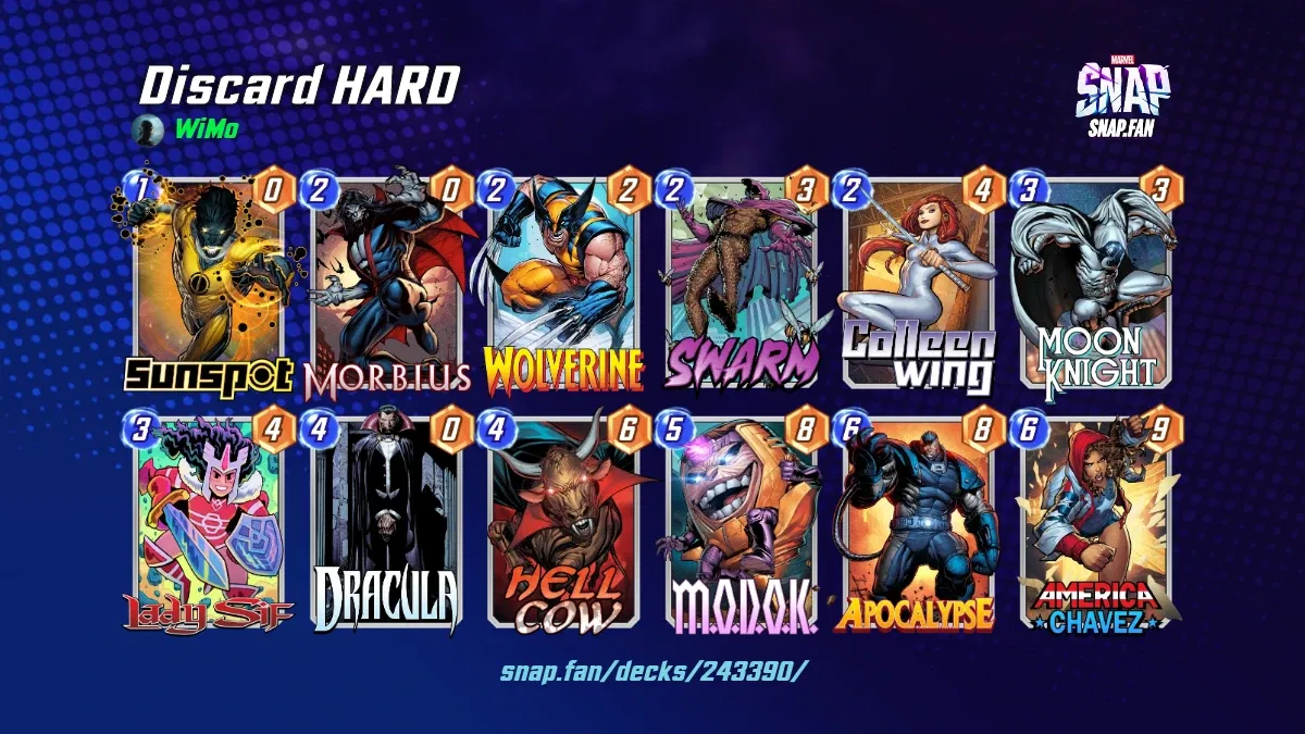 Discard HARD by WiMo - Marvel Snap Decks - snap.fan