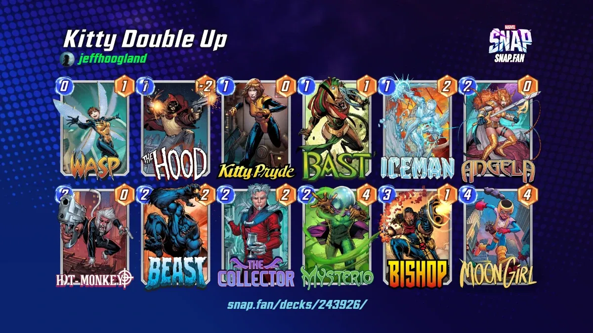 Kitty Double Up by jeffhoogland - Marvel Snap Decks - snap.fan