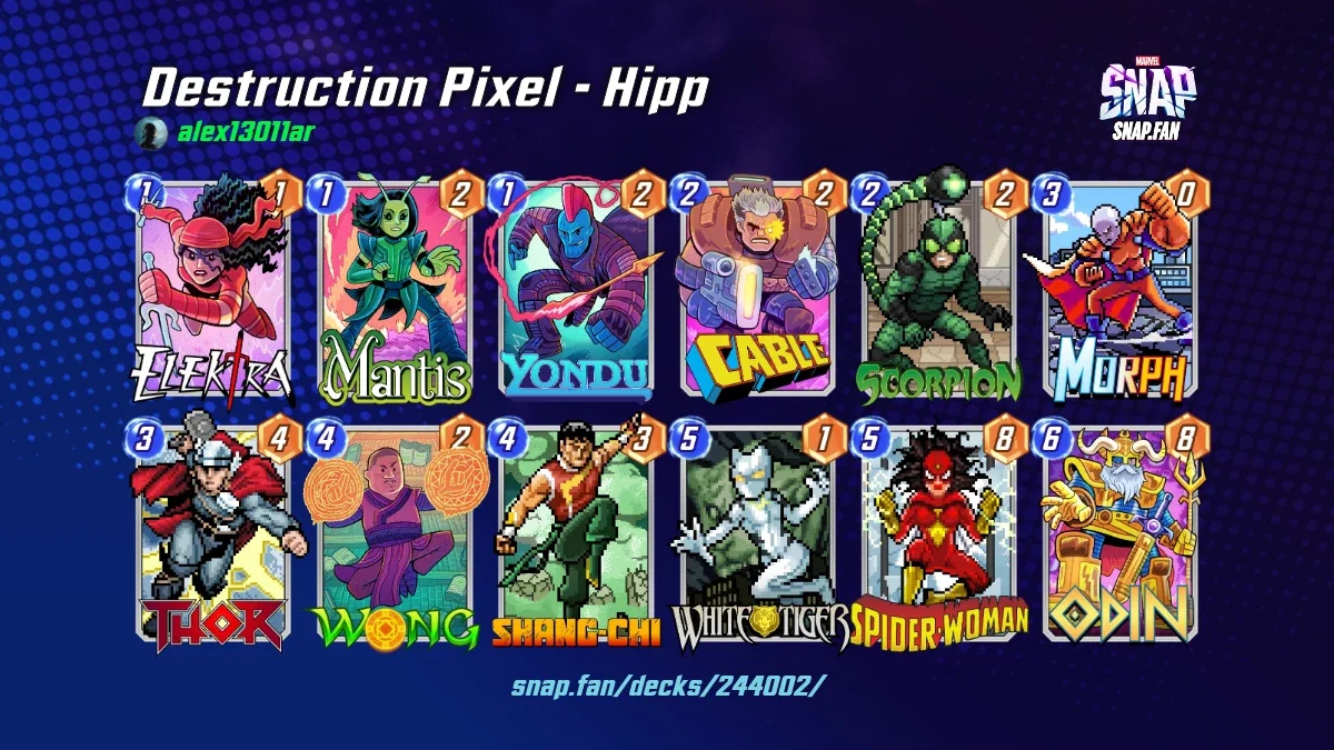 Destruction Pixel - Hipp by alex13011ar - Marvel Snap Decks - snap.fan