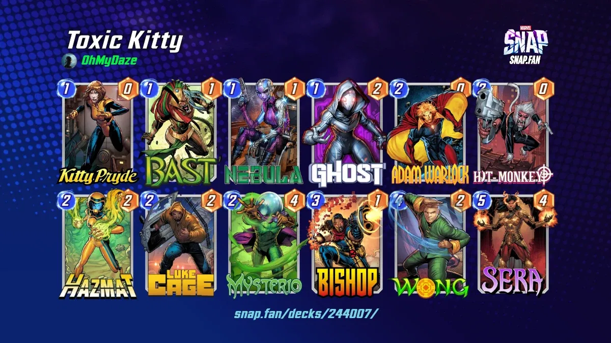 Toxic Kitty by OhMyDaze - Marvel Snap Decks - snap.fan