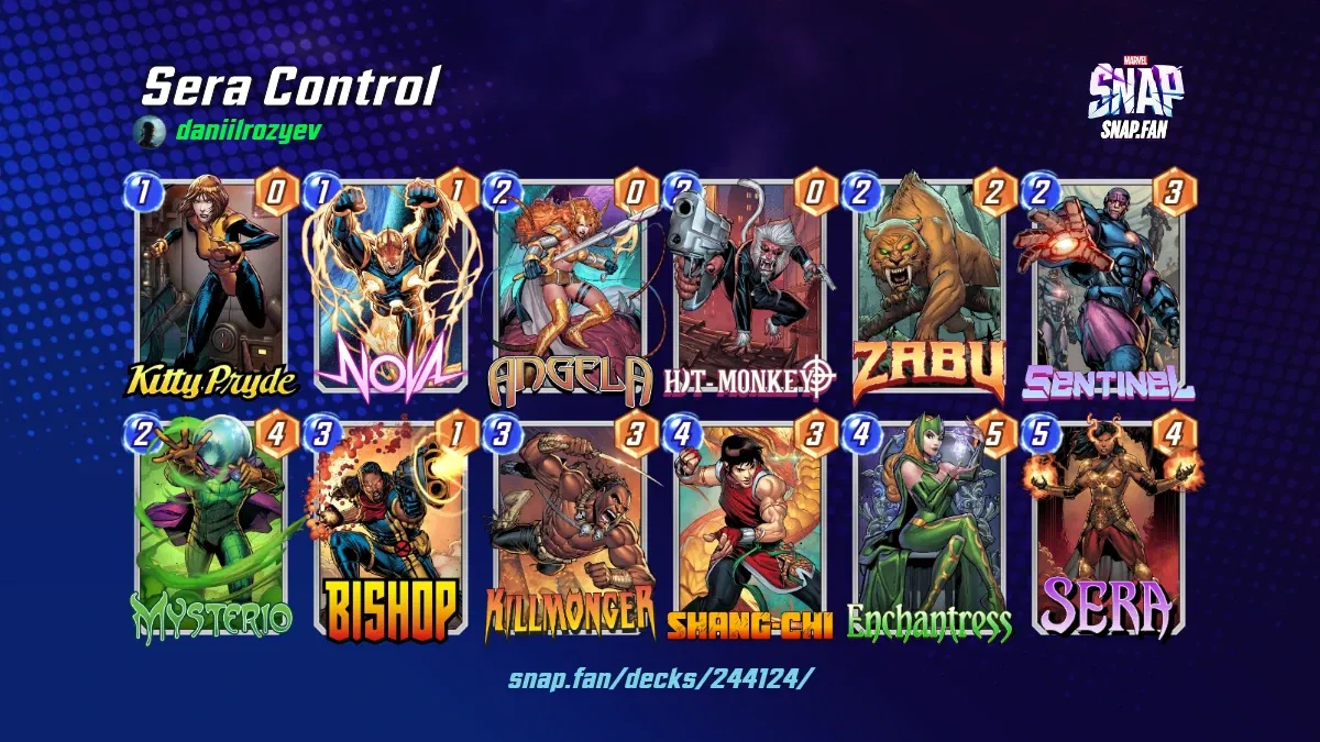 Sera Control by daniilrozyev - Marvel Snap Decks - snap.fan