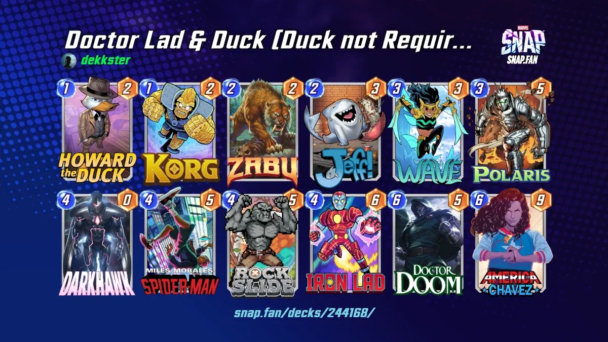 Doctor Lad & Duck (Duck not Required) by dekkster - Marvel Snap Decks ...
