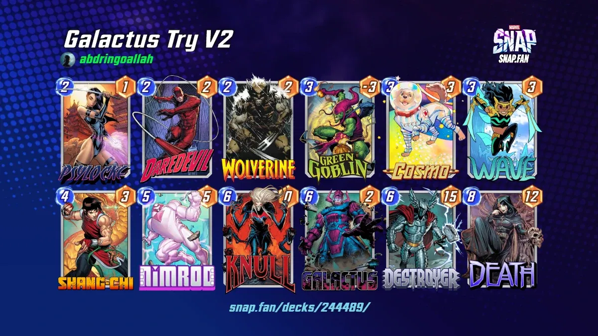 Galactus Try V2 by abdringoallah - Marvel Snap Decks - snap.fan