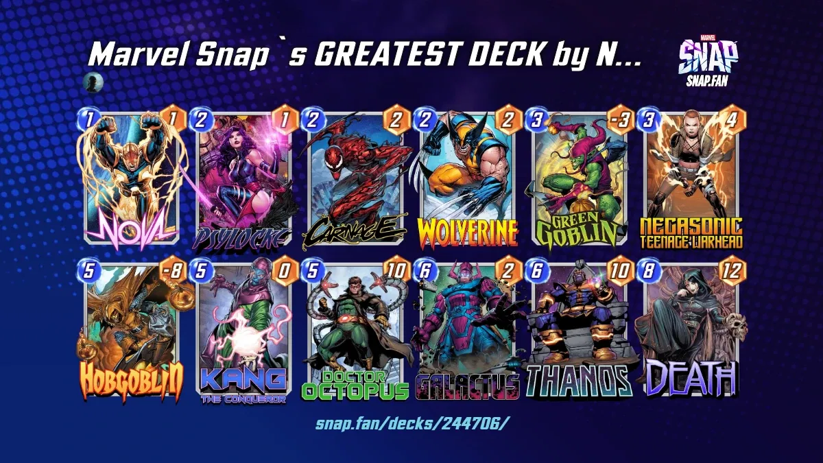 Marvel Snap`s GREATEST DECK by Nuff Said Bob by None - Marvel Snap ...