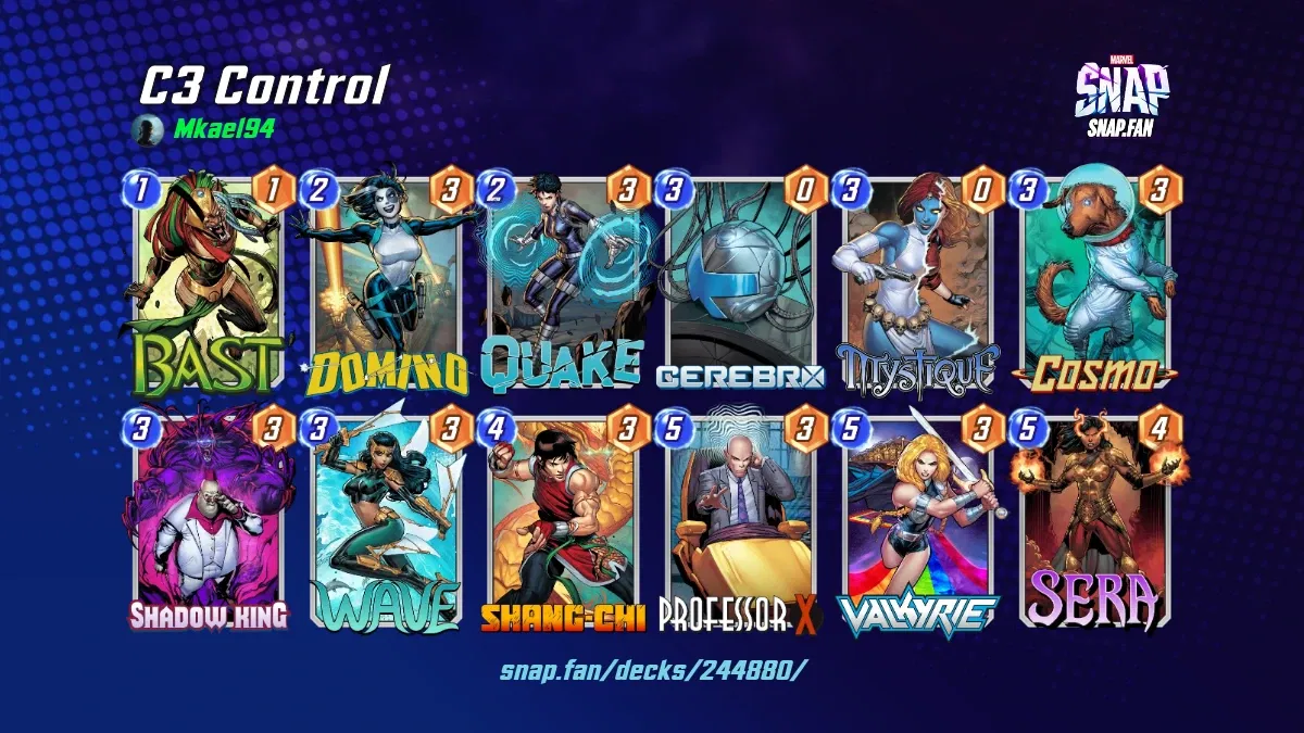 C3 Control by Mkael94 - Marvel Snap Decks - snap.fan