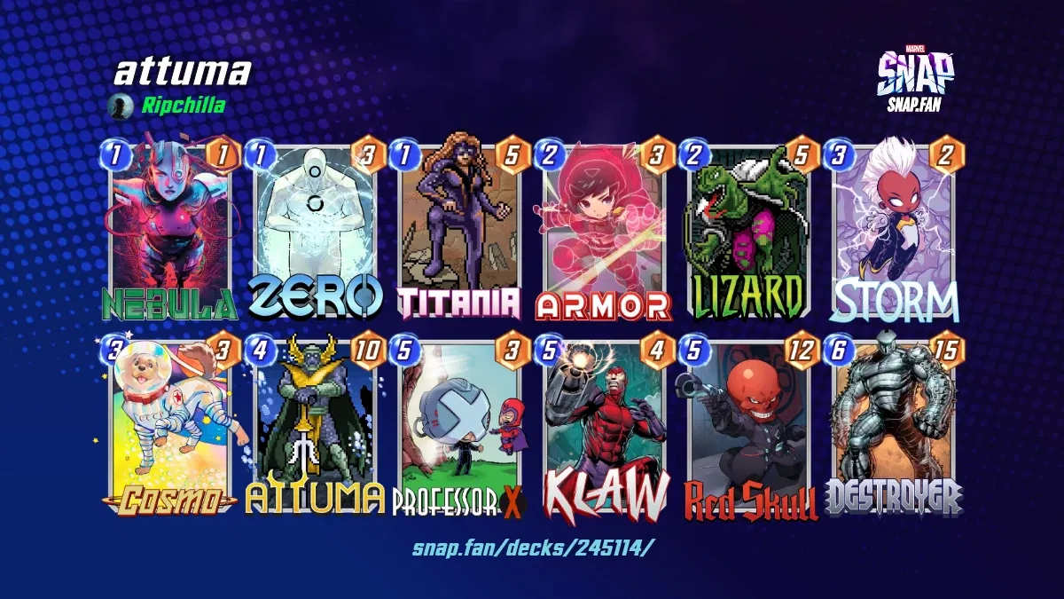 attuma by Ripchilla - Marvel Snap Decks - snap.fan