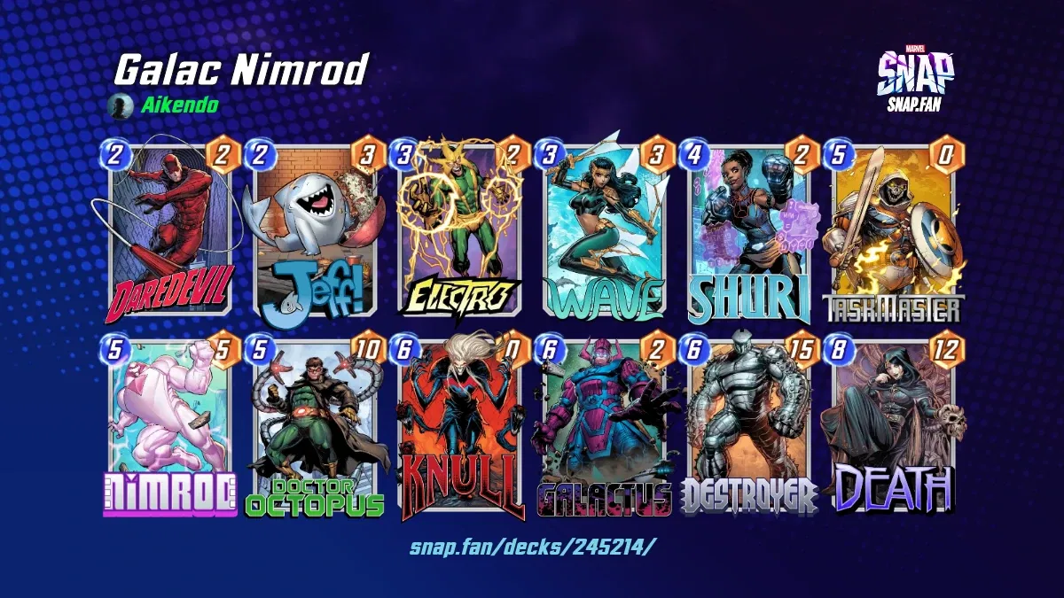 Galac Nimrod by Aikendo - Marvel Snap Decks - snap.fan