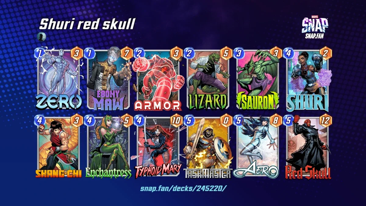 Shuri red skull by None - Marvel Snap Decks - snap.fan