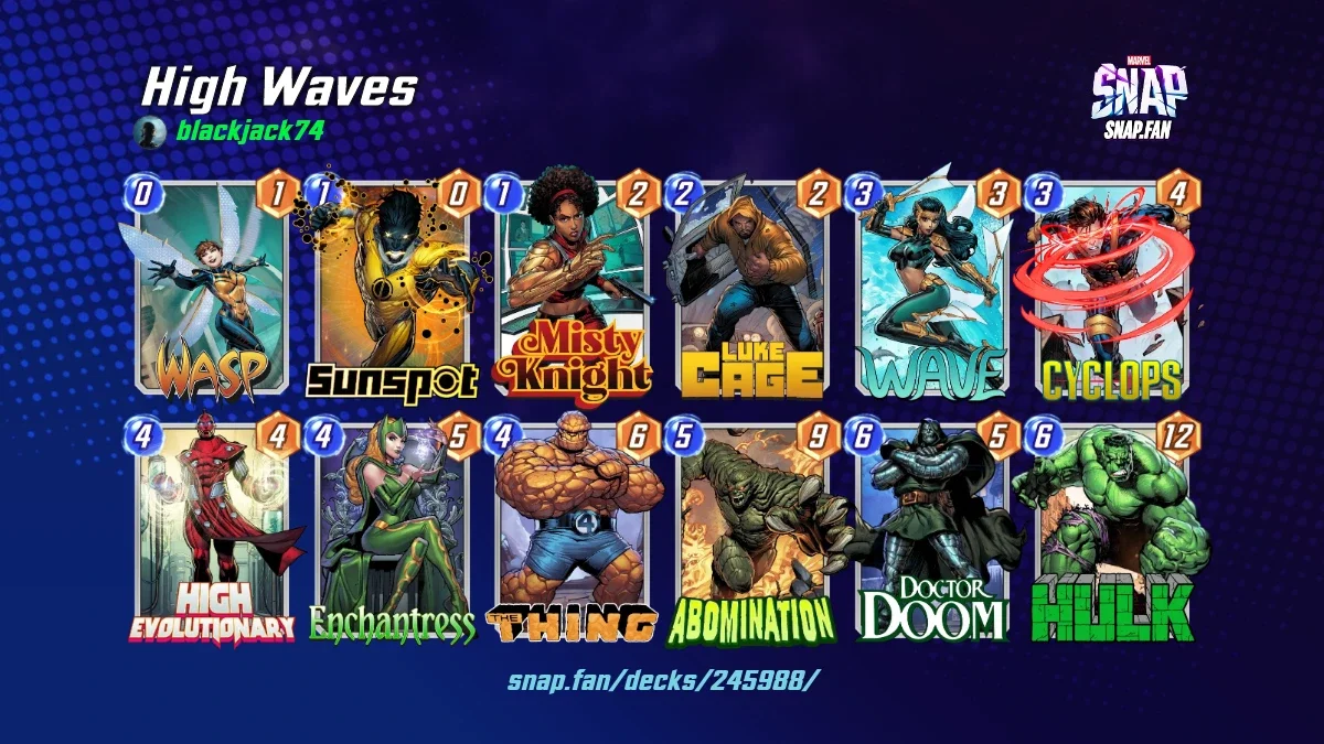 High Waves by blackjack74 - Marvel Snap Decks - snap.fan