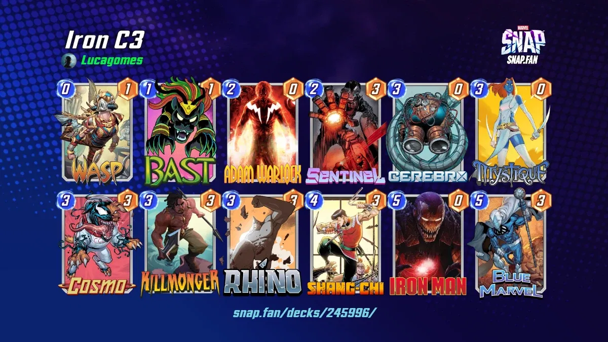 Iron C3 by Lucagomes - Marvel Snap Decks - snap.fan