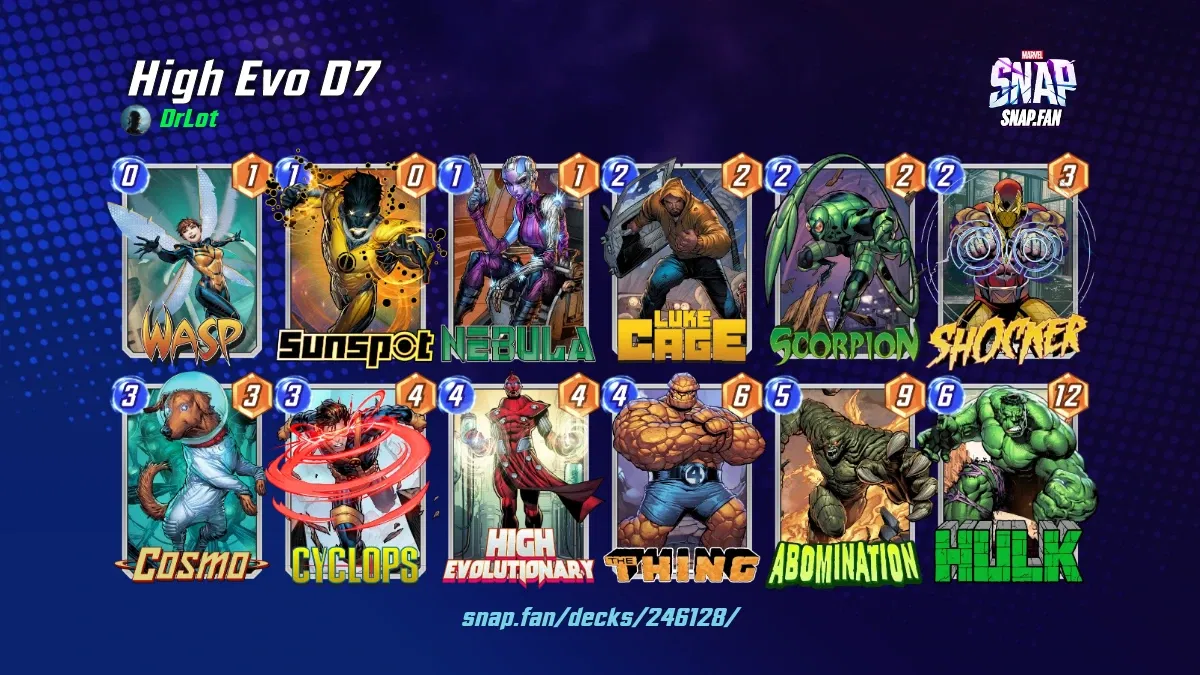 High Evo D7 by DrLot - Marvel Snap Decks - snap.fan