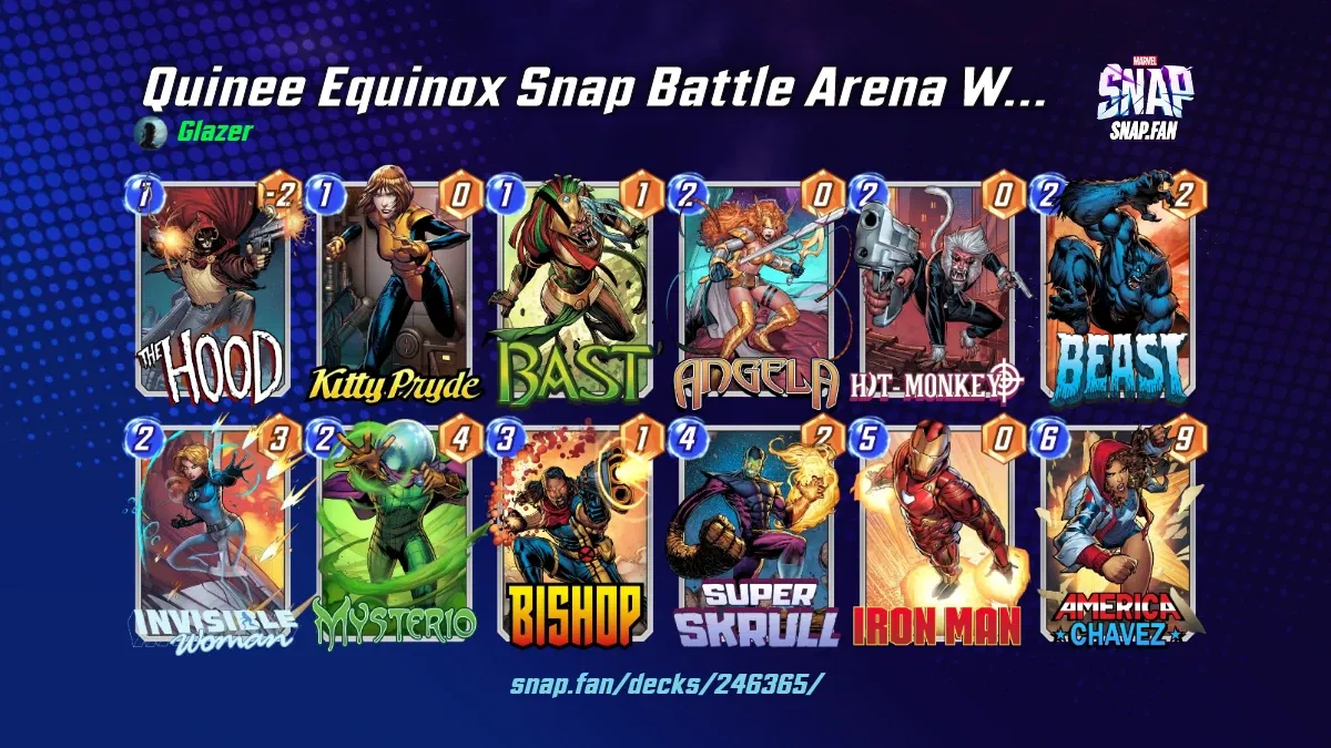 Quinee Equinox Snap Battle Arena Winner! by Glazer - Marvel Snap Decks ...