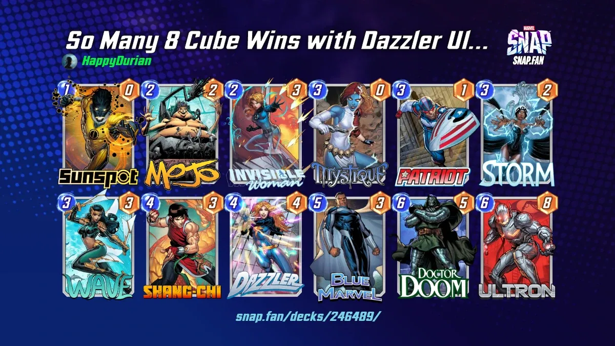 So Many 8 Cube Wins with Dazzler Ultron Deck! by HappyDurian - Marvel ...