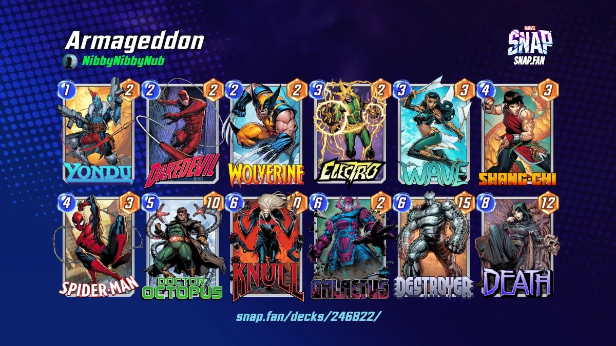 Armageddon by NibbyNibbyNub - Marvel Snap Decks - snap.fan
