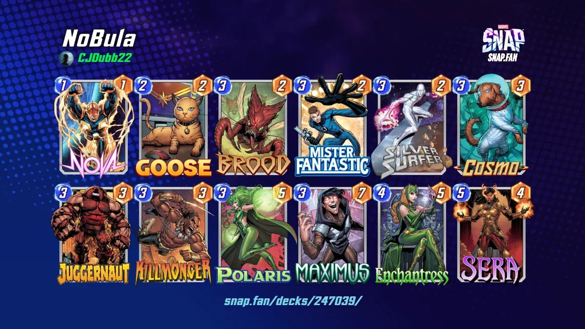 NoBula by CJDubb22 - Marvel Snap Decks - snap.fan
