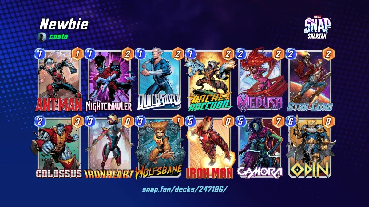 Newbie by costa - Marvel Snap Decks - snap.fan