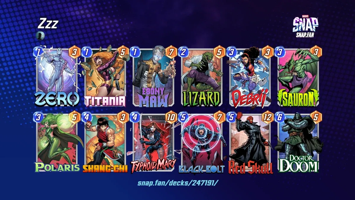 Zzz by None - Marvel Snap Decks - snap.fan