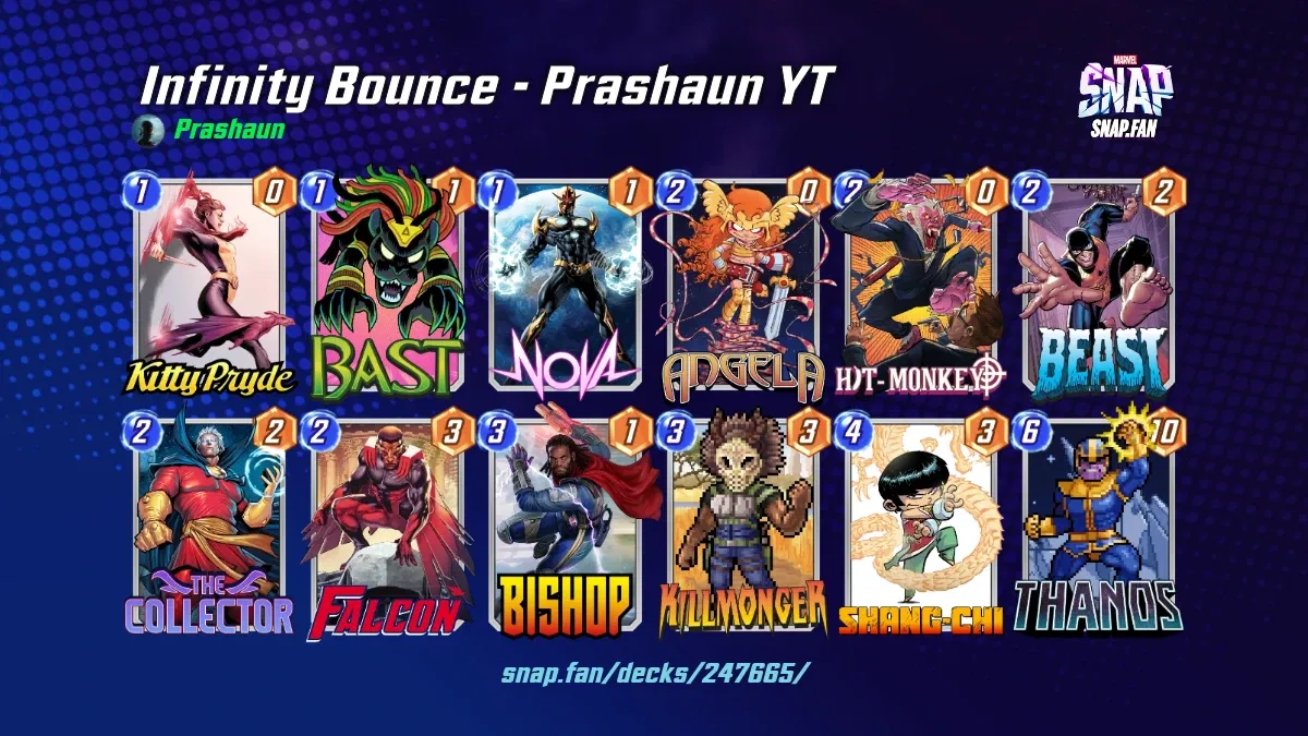 Infinity Bounce - Prashaun YT by Prashaun - Marvel Snap Decks - snap.fan