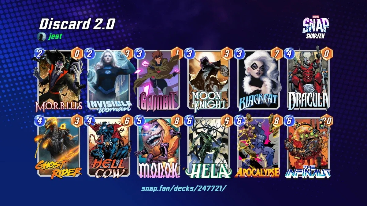Discard 2.0 by jest - Marvel Snap Decks - snap.fan